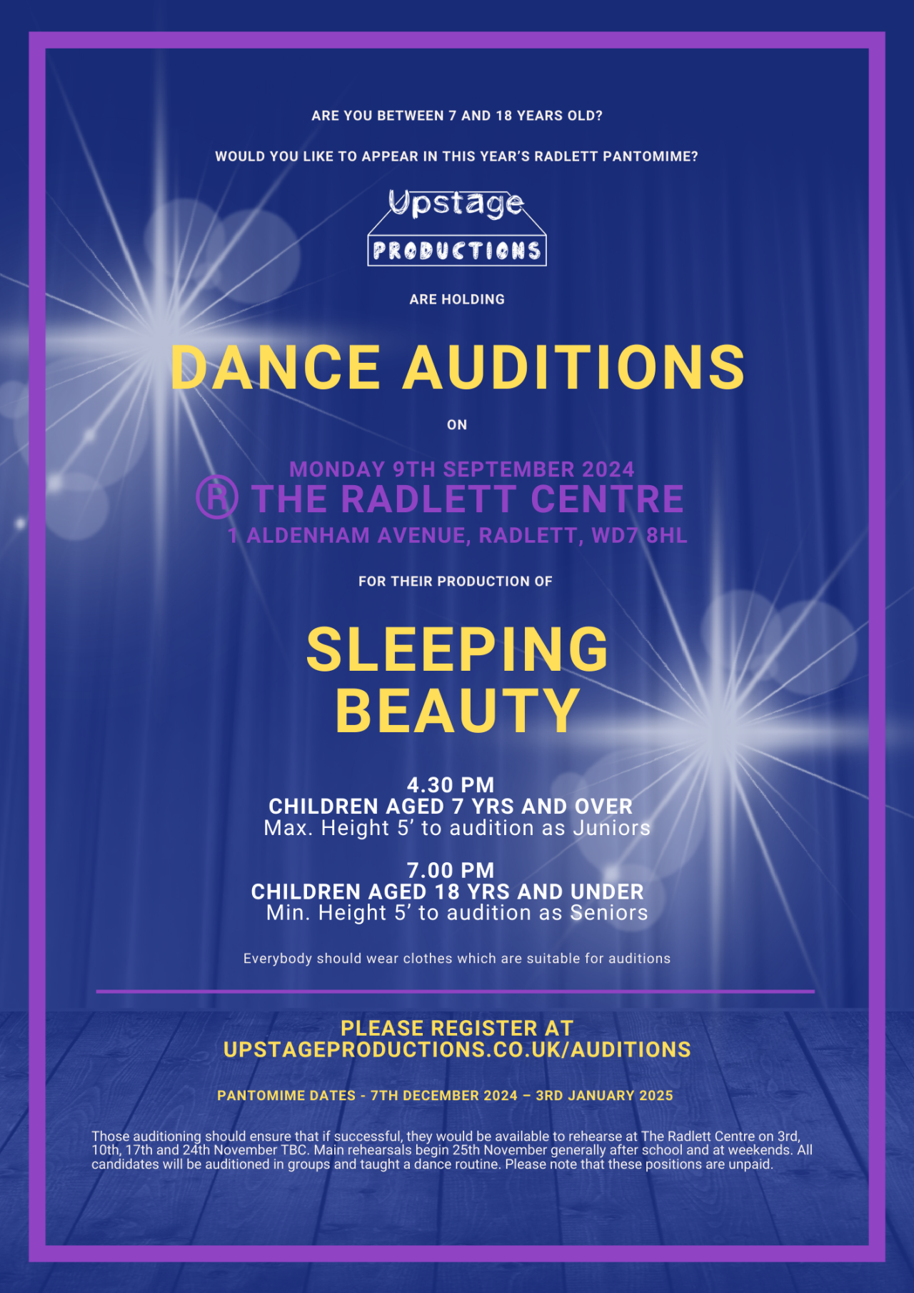 Auditions - Upstage Productions